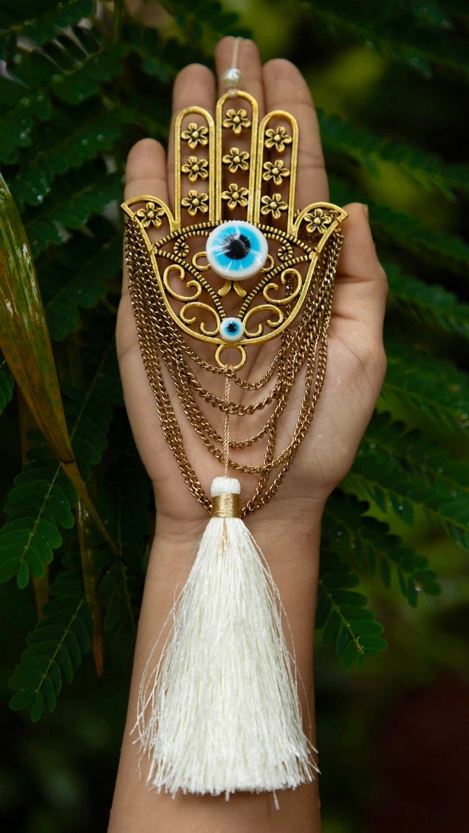 Shop Beautifully Crafted Evil Eye Hamsa Tassel Hanging At Soul Works soulworks
